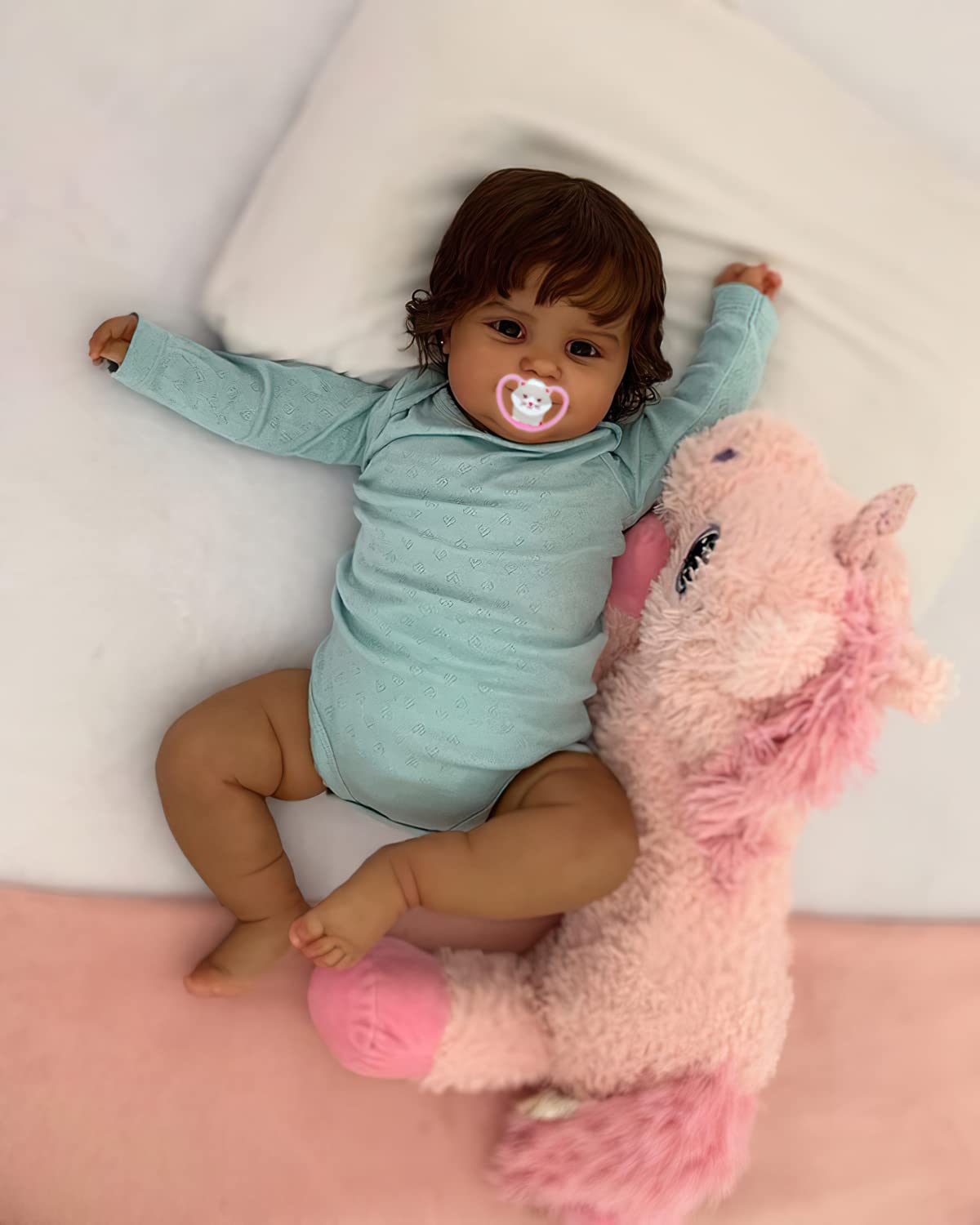 TERABITHIA 24 Inches Huge Real Baby Size Hand Rooted Hair Sweet Smile ...