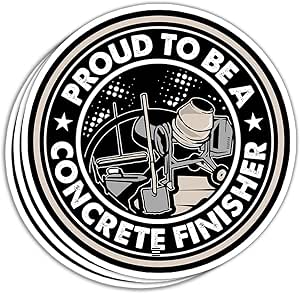 Amazon.com: JEFARIK (3 Pcs) Proud to Be A Concrete Finisher Sticker ...