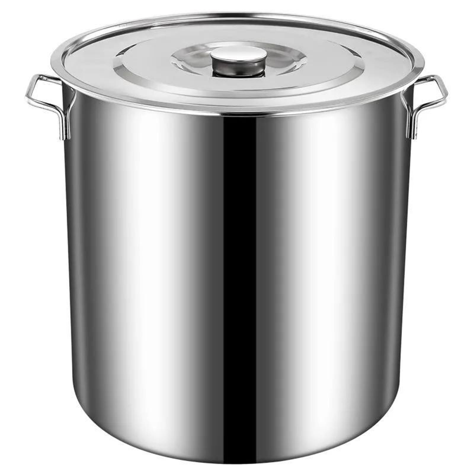 Amazon｜Ohget 寸胴鍋 業務用寸胴鍋 ステンレス製 ずんどう鍋 ステンレス鍋 蓋付き IH対応 電磁調理器 ガスコンロ保存容器 高速熱伝導 煮込み料理 保存容器 (直径30cm 高 ...