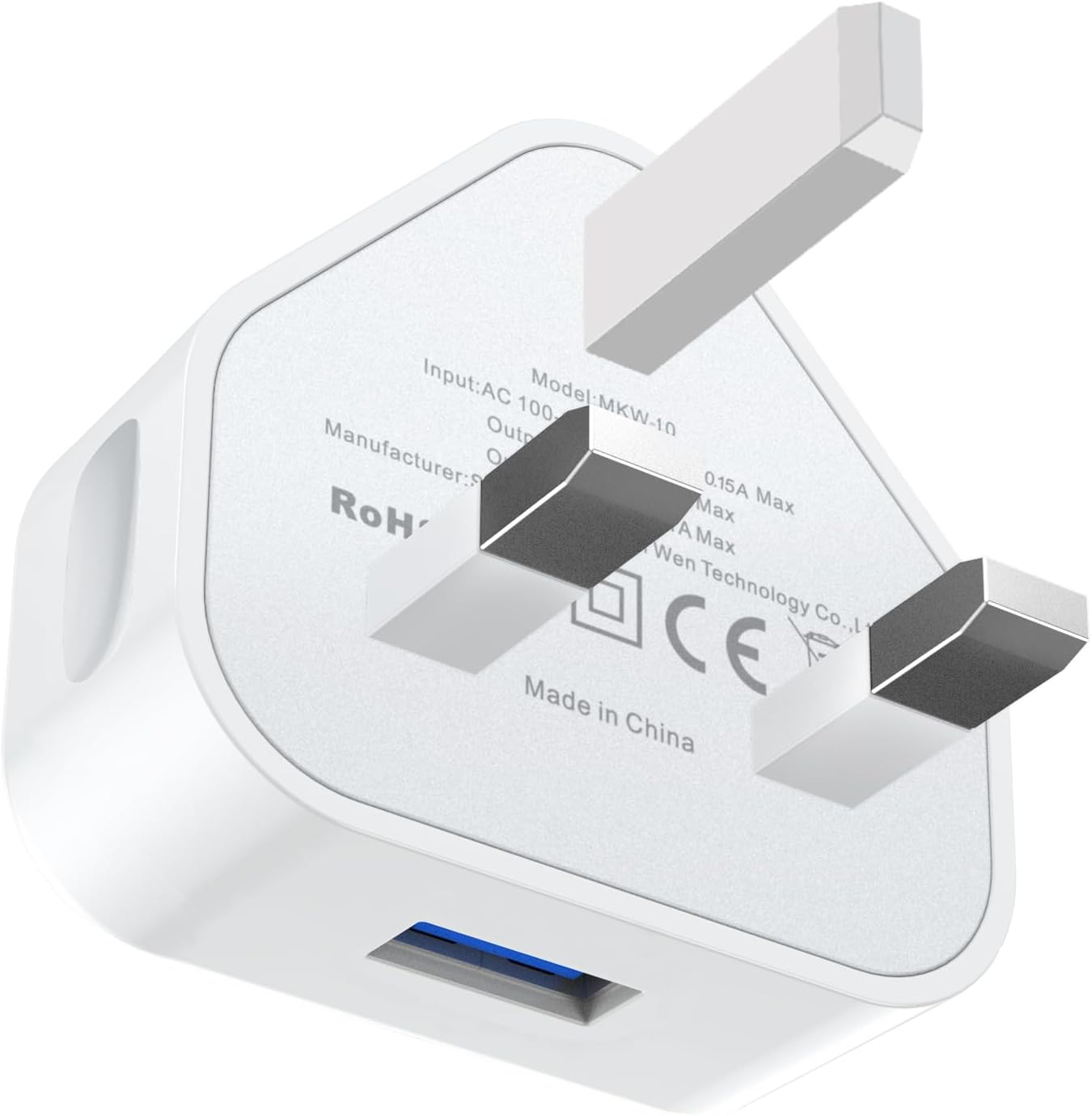 USB Plug UK 3 Pin Mains Charger,USB Wall Charger Plug Adaptor UK ...