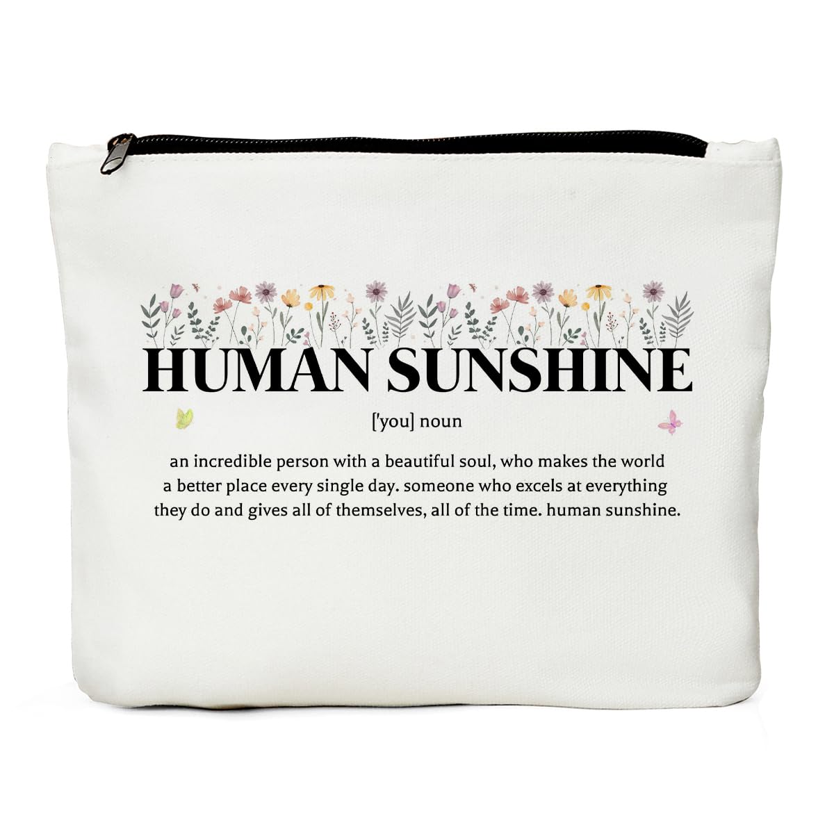 Amazon.com: Human Sunshine Definition Cosmetic Bag, Inspirational ...