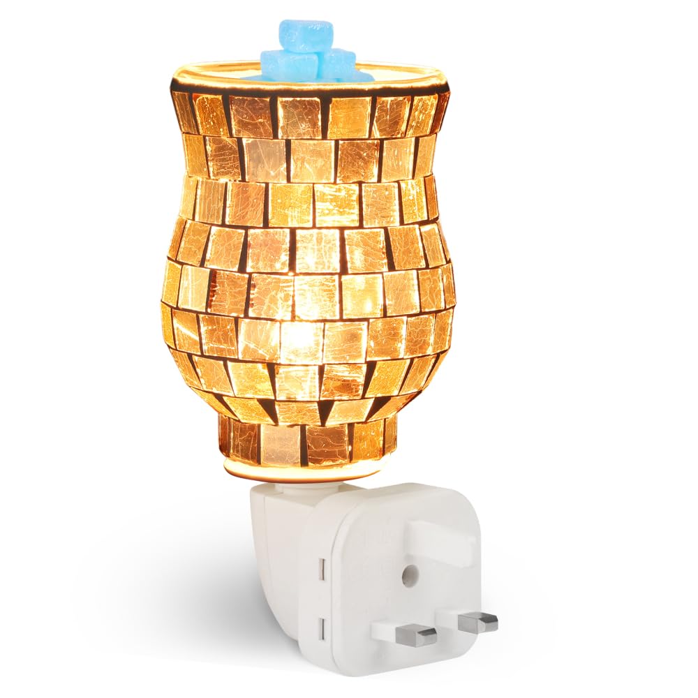Glass Plug in Wax Melt Burner, Electric Mosaic Oil Burner & Wax Burner ...