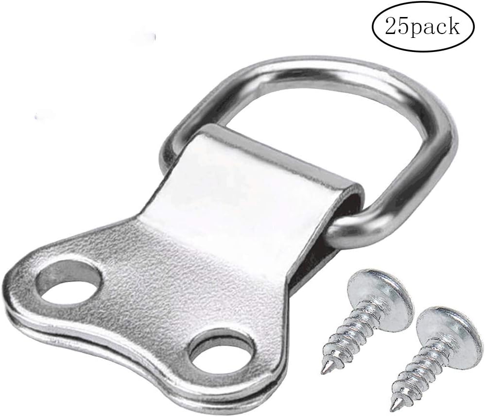 Borte 25 Pieces D-ring Hanging, Picture Frame Hanging D-Rings Frames ...