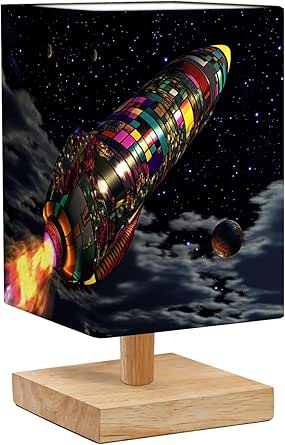 Bedside Desk Lamps, Minimalist Moon Stars Light Spaceship Outer Space ...
