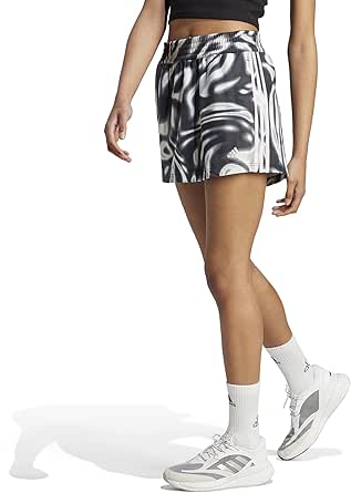 adidas Vibey All Over Print Skort Black/Carbon/Grey LG at Amazon Women ...