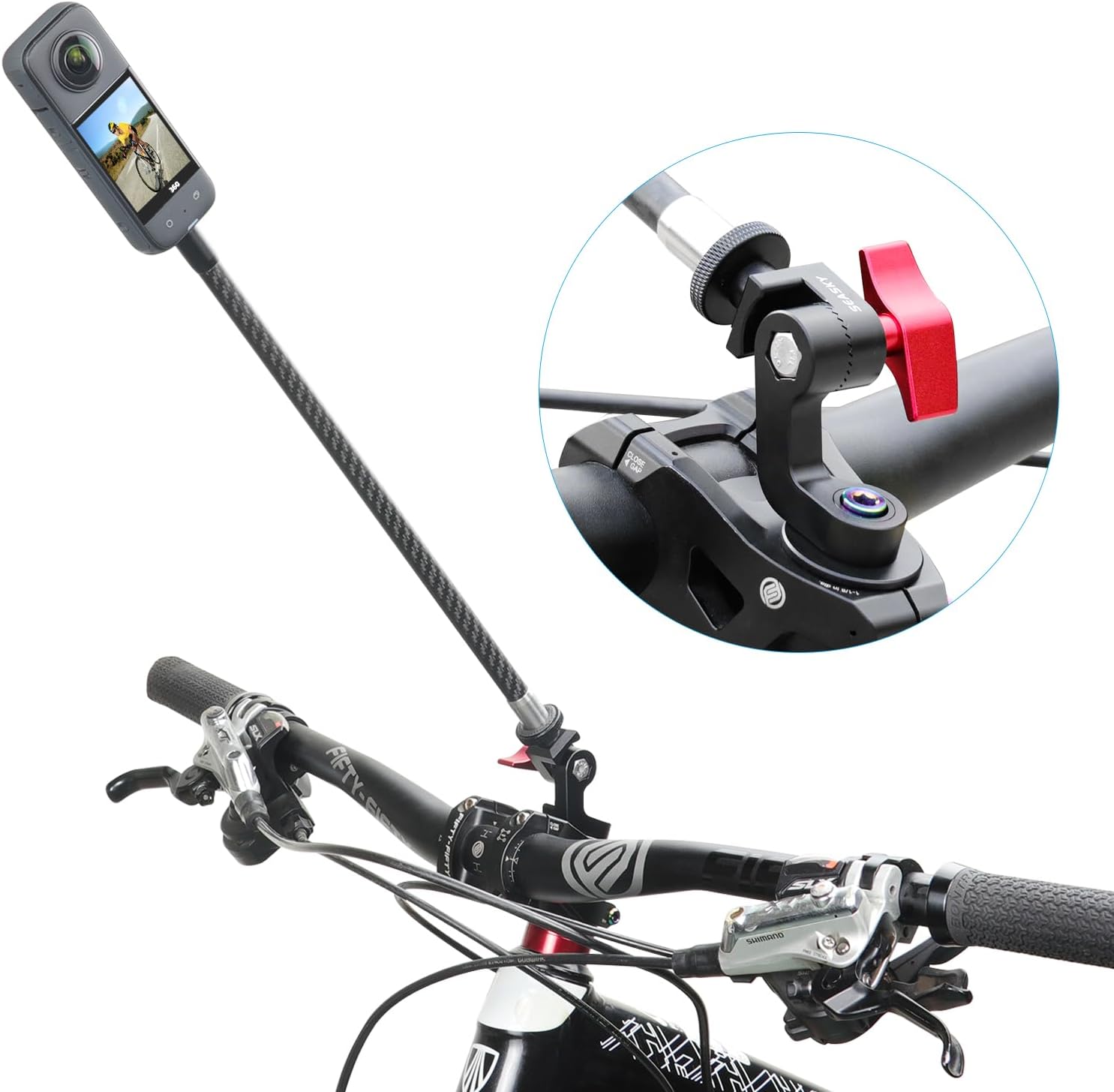 Amazon.com: SEASKY T1-B Bicycle Bike Selfie Sticks Third Person View ...