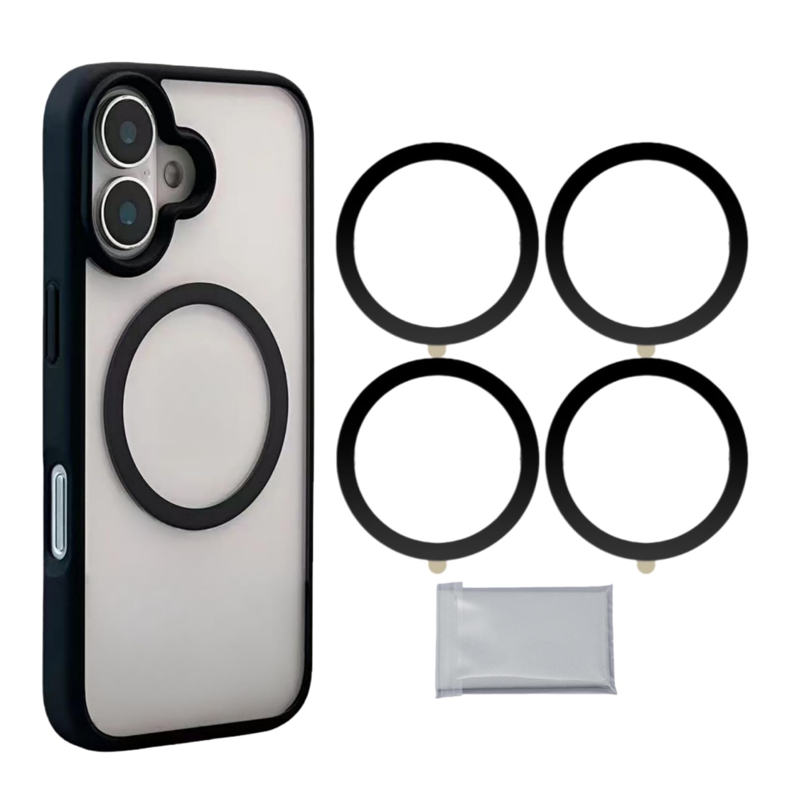 Amazon.com: 4Black for MagSafe Ring Sticker,Universal Metal Ring ...