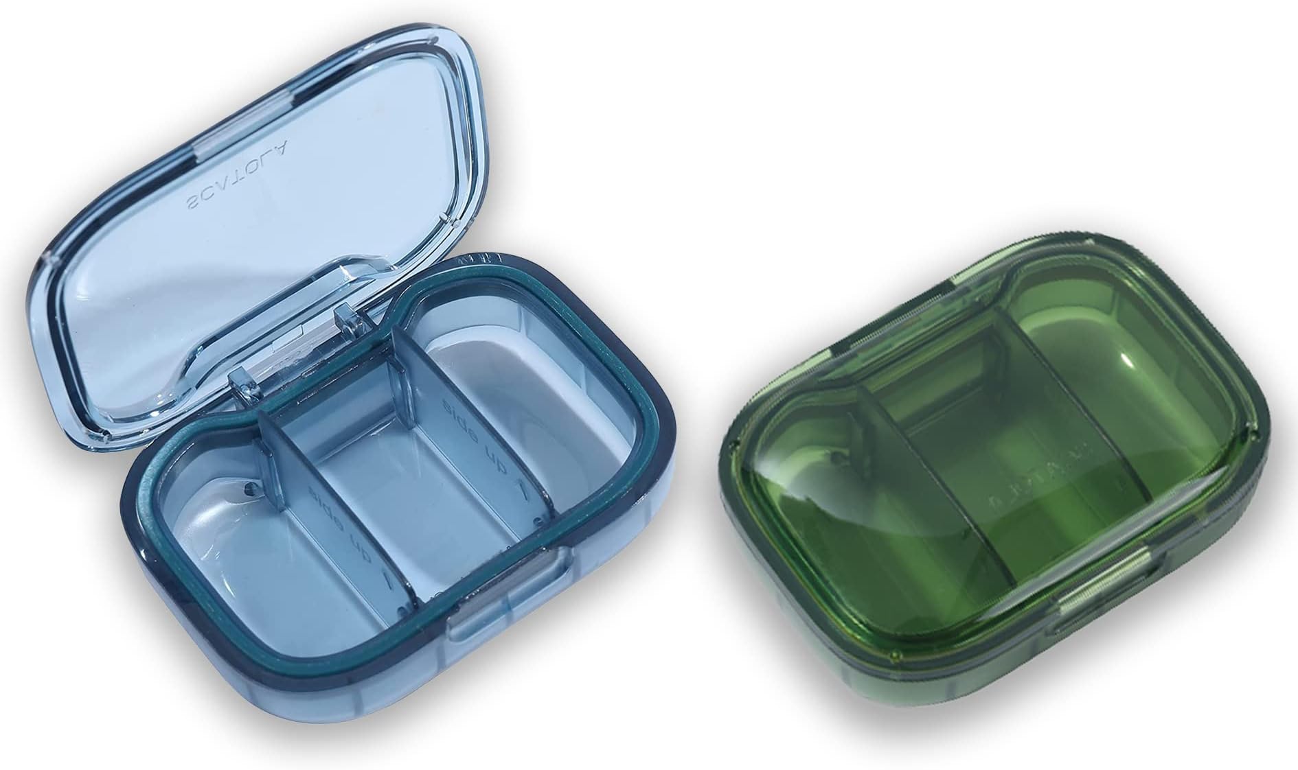 Amazon.com: 4 Pack Small Pill Cases Waterproof 3 Removable Compartments ...