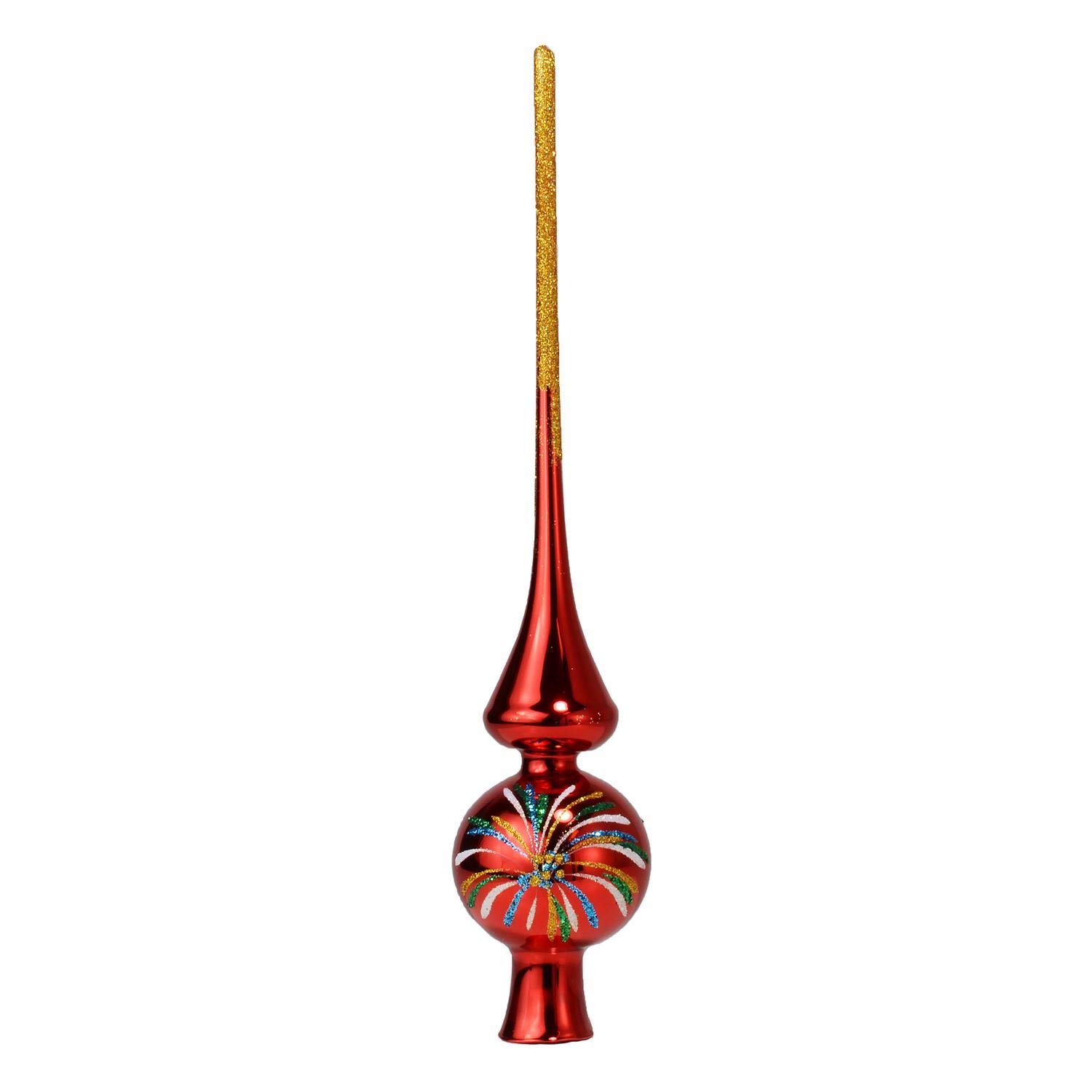 Amazon.com: Fireworks Red Glass Christmas Mini Tree Topper : Home & Kitchen
