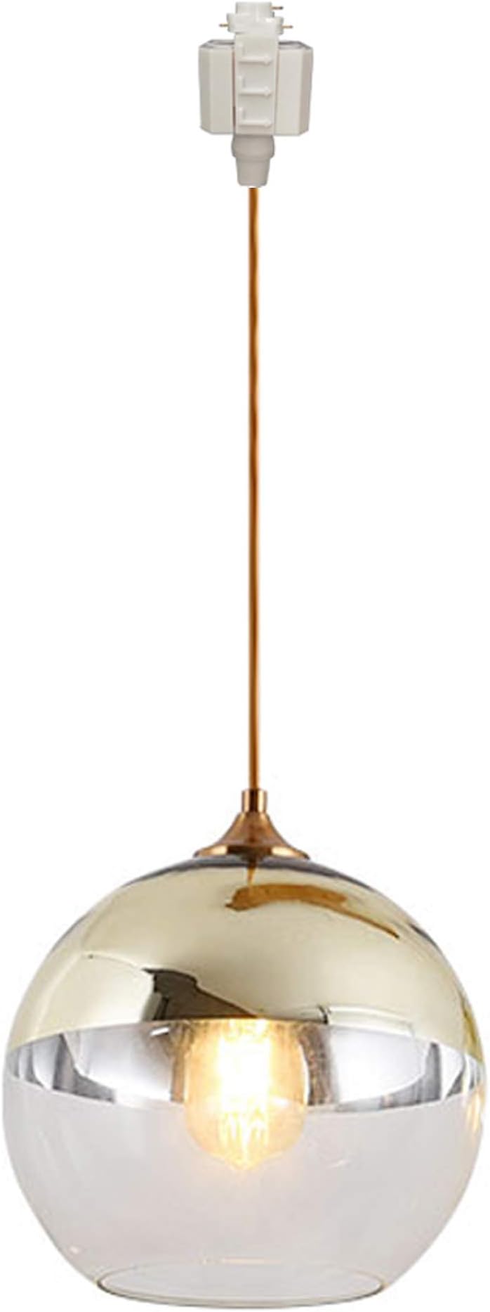 Amazon.com: STGLIGHTING H Track Pendant Light with Globe Glass Shade ...