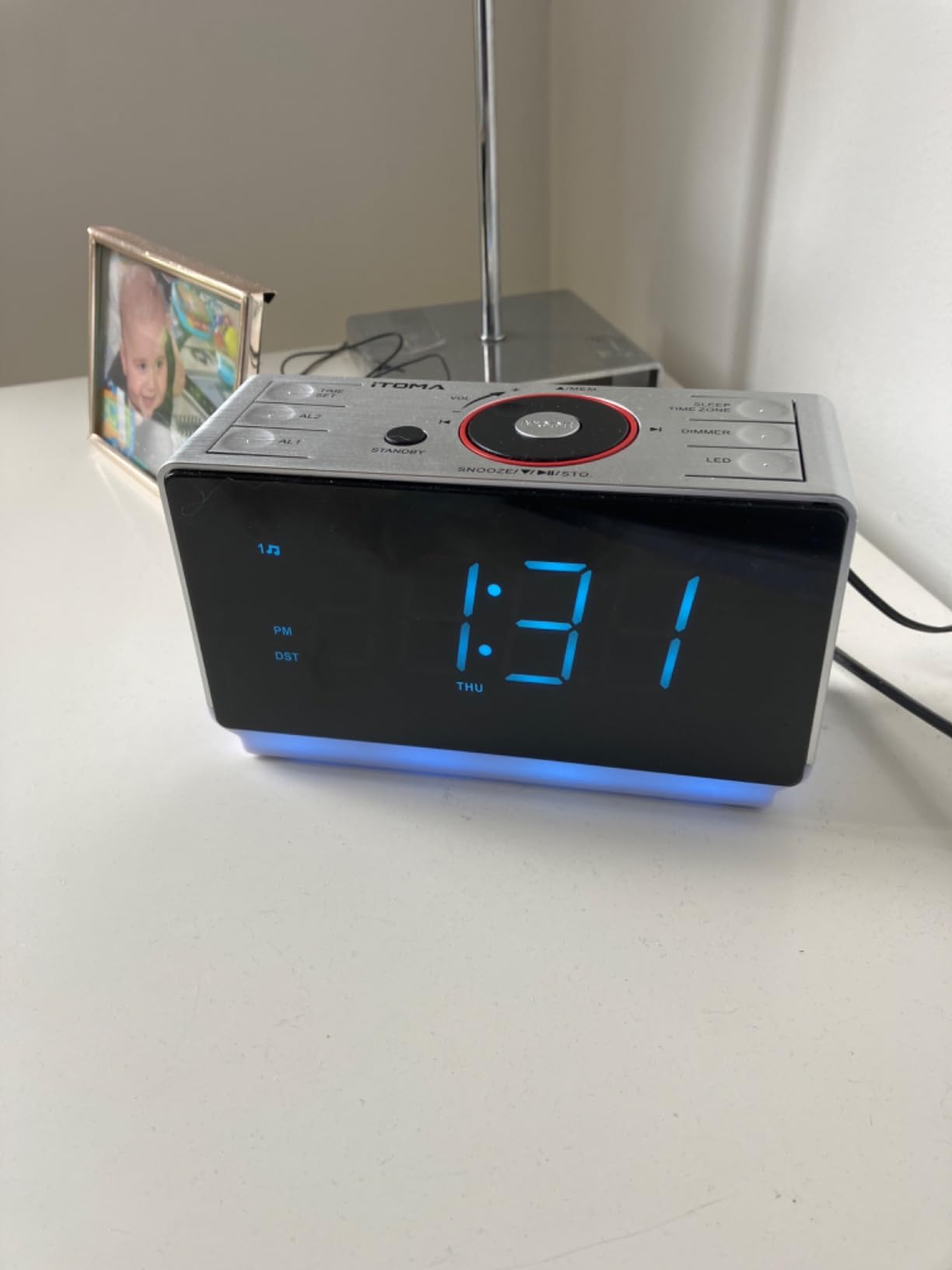 Alarm Clock Radio with Bluetooth, FM Radio, Dual Alarm with Snooze ...