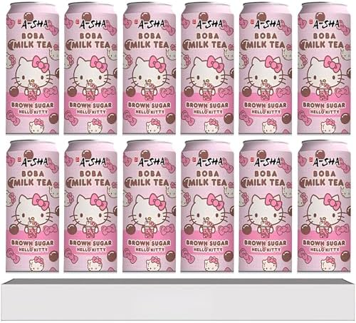 Amazon.com : [Pack of 12] Kawaii Canned Boba Milk Tea – Authentic ...