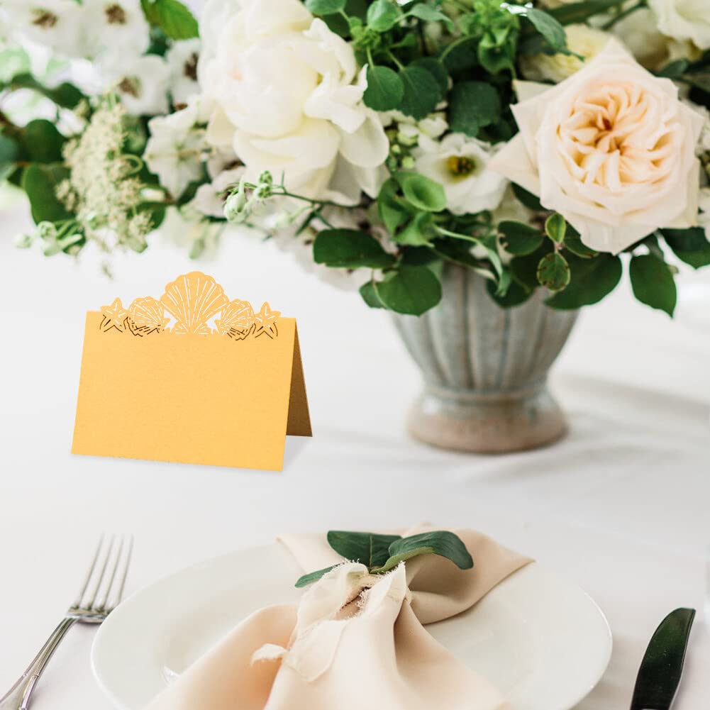 Seashell Wedding Table Names Pack Of 50 Beach Themed Wedding Place