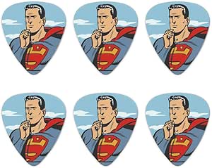 Amazon.com: Superman Thinking Novelty Guitar Picks Medium Gauge - Set ...