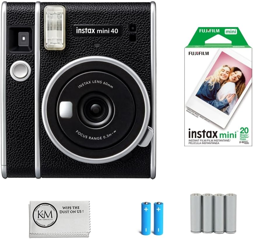 Amazon.com : FUJIFILM INSTAX Mini 40 Instant Film Camera Bundle with ...