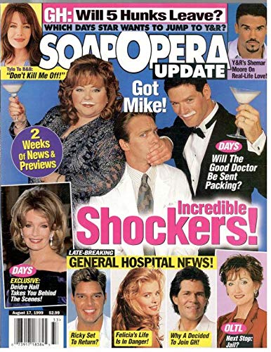 Soap Opera Update Magazine August 17 1999 Diedre Hall,Shemar Moore ...