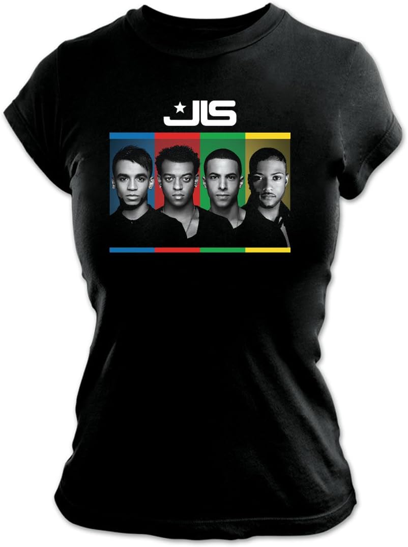 Womens Official License JLS Album Cover T-Shirt Black - Small : Amazon ...