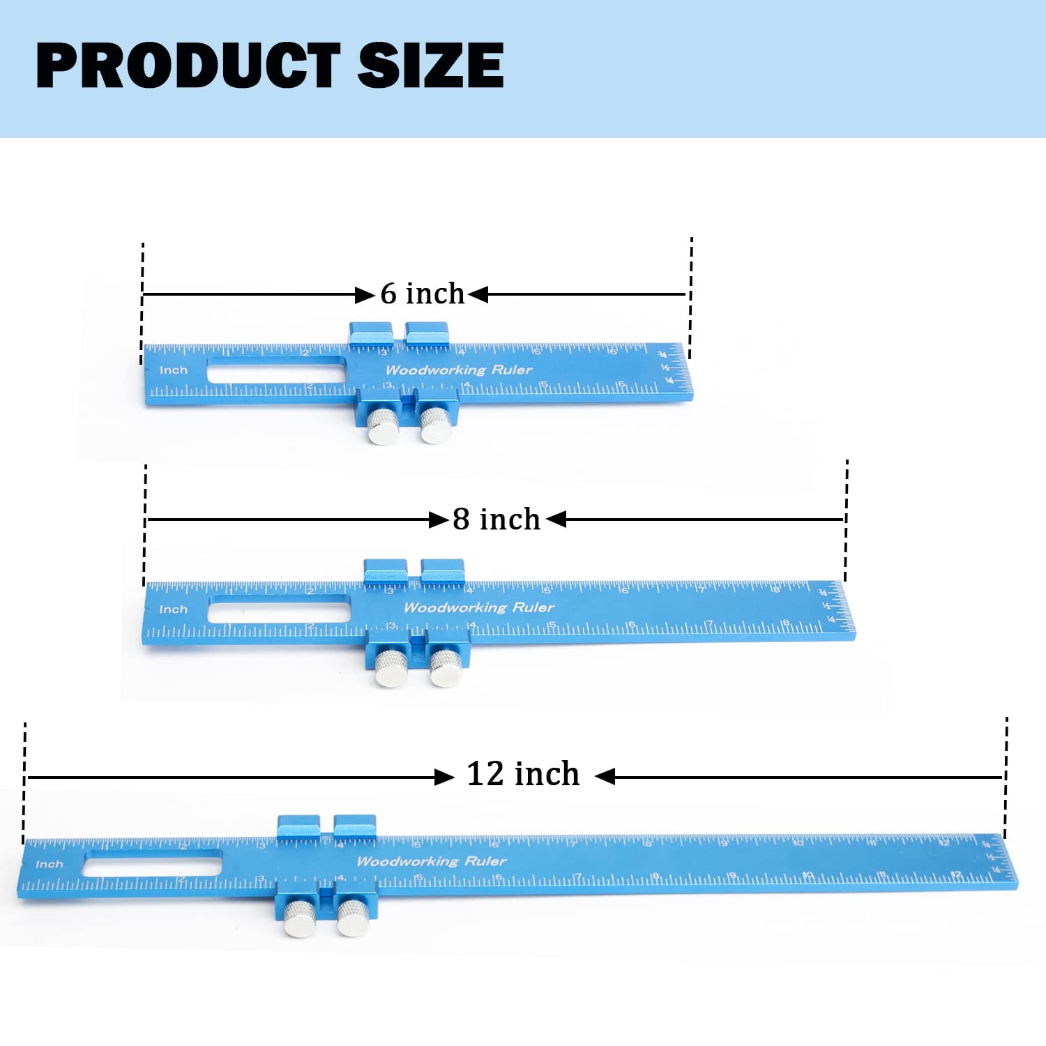 Snapklik.com : Woodworking Ruler Precision Pocket Rule - 12, 8, 6 Inch ...