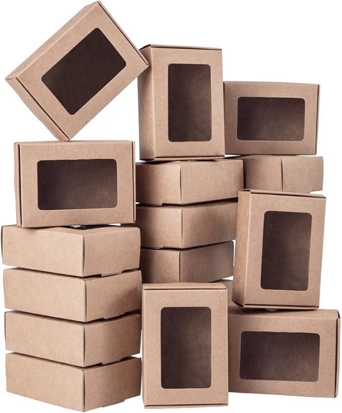 Amazon.com: BENECREAT 30Pack 3.3x2.3x1.1Inch Rectangle Brown Kraft ...