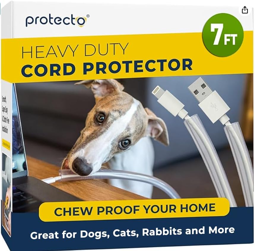 PROTECTO Wire Protector from Pets Transparent Cable Tidy Tube Animal ...