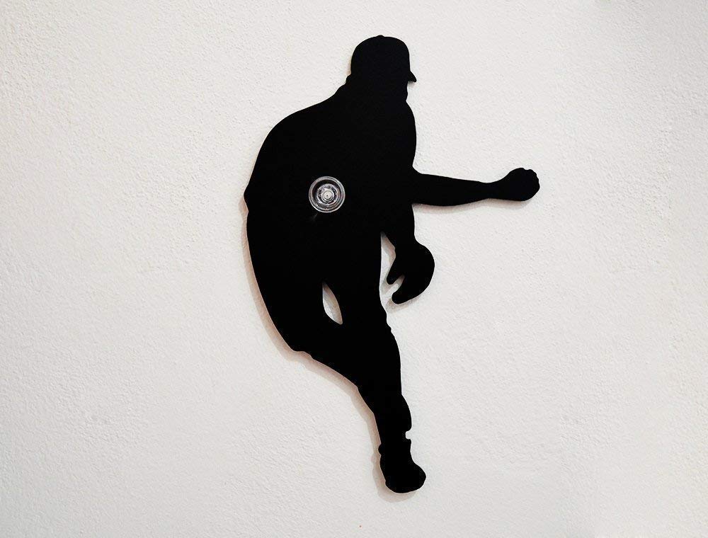 Amazon.com: Baseball Pitcher Silhouette - Wall Hook/Coat Hook/Key ...