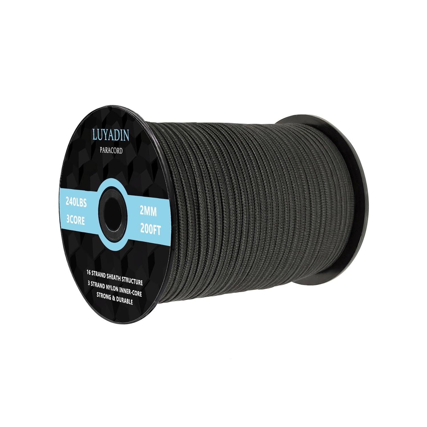 Amazon.com: LUYADIN Paracord 240lb - Diameter 2mm Micro Utility Cord -3 ...