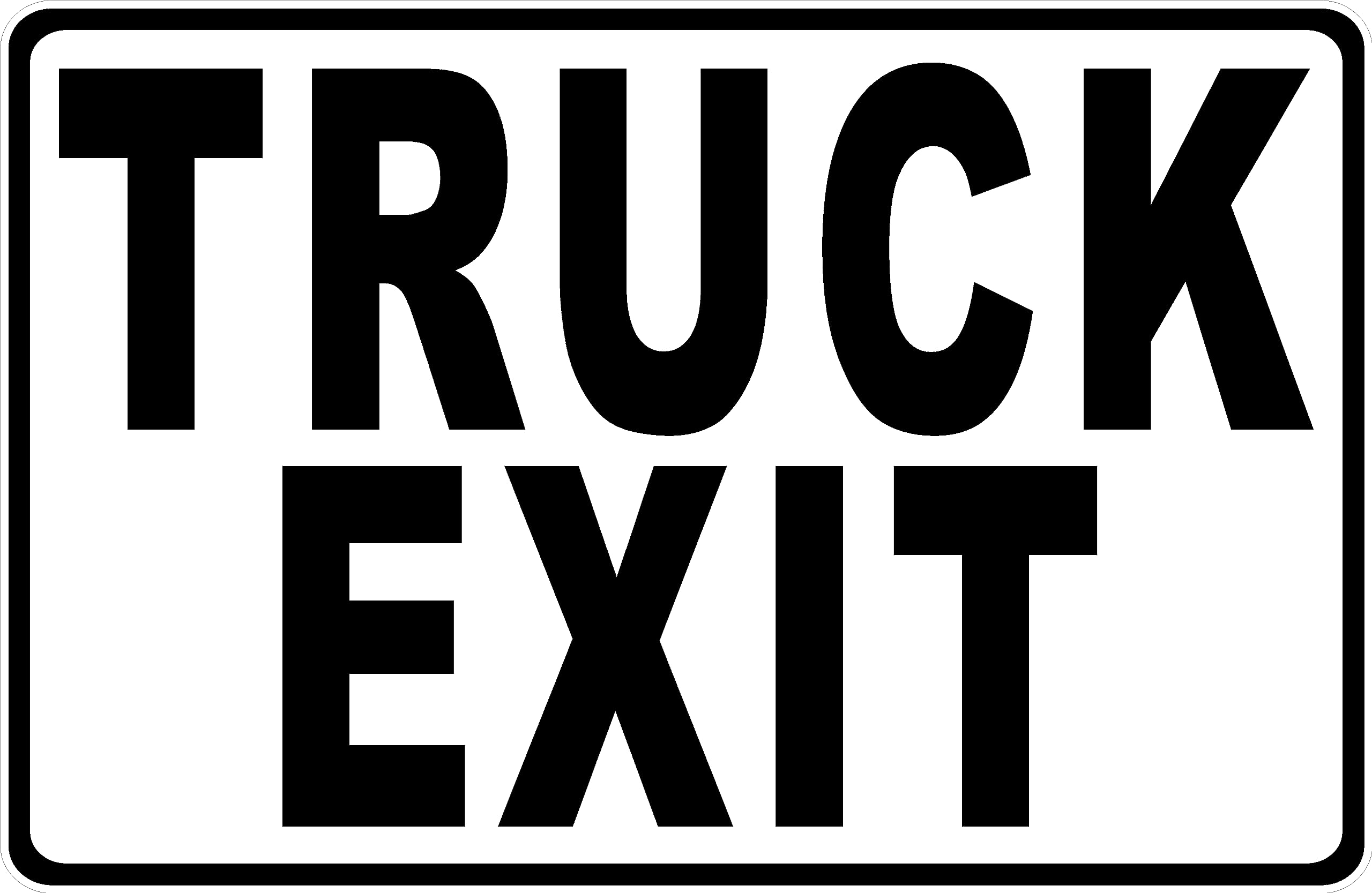 Amazon.com: Truck Exit Sign. 18x24 Metal : Tools & Home Improvement