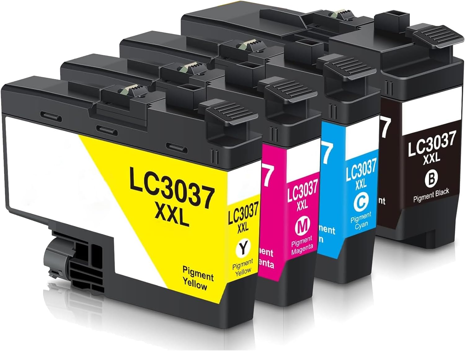 Amazon.com: LC3037 Super High Yield Ink Cartridges (4Pack, 1Black/1Cyan ...