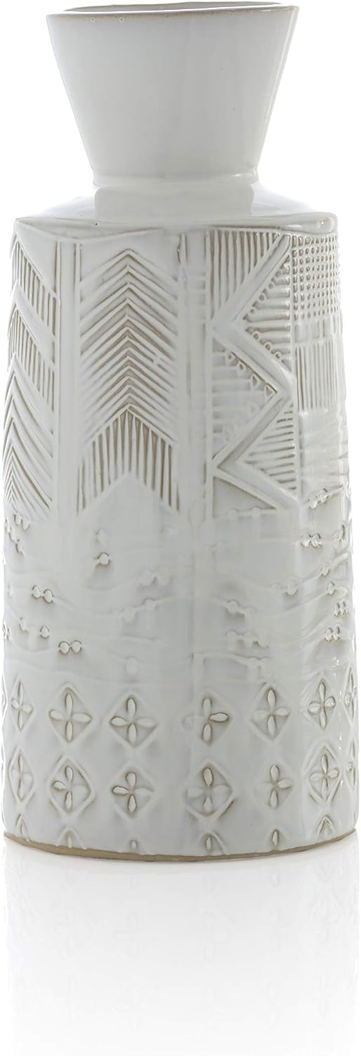 Amazon.com: Large White Austin Vase - Shiraleah : Home & Kitchen