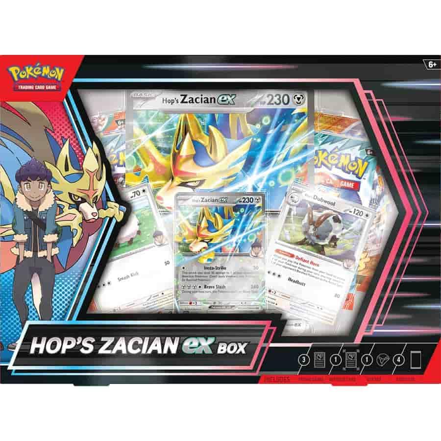 Pokemon TCG: Hop’s Zacian ex Box - 4 Packs stock finder alerts in the ...
