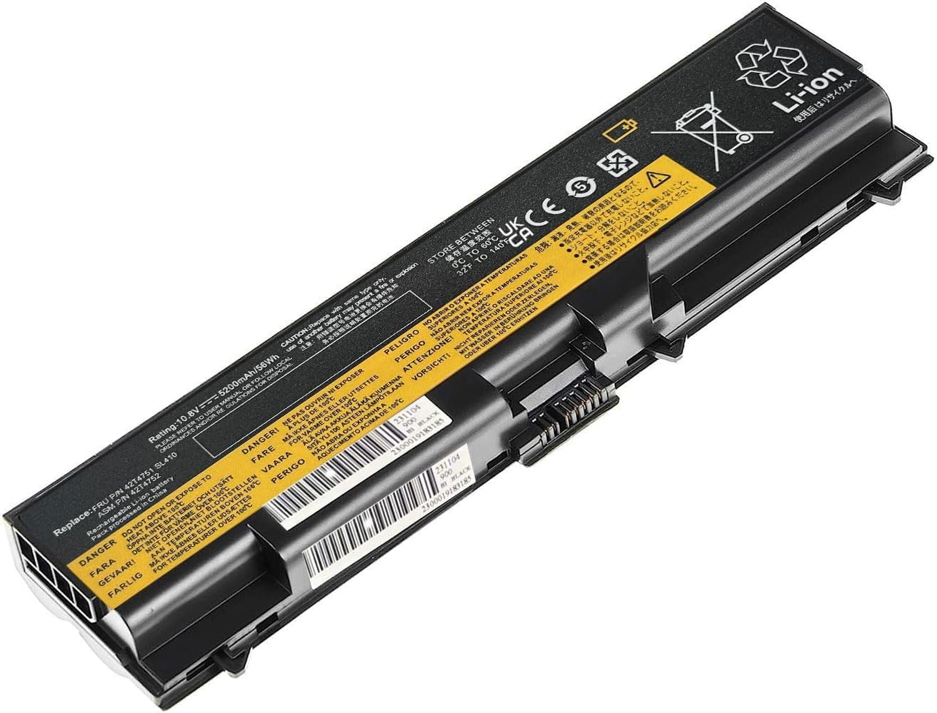 70+42T4791 42T4751 45N1001 battery Compatible With Lenovo thinkpad T410 ...