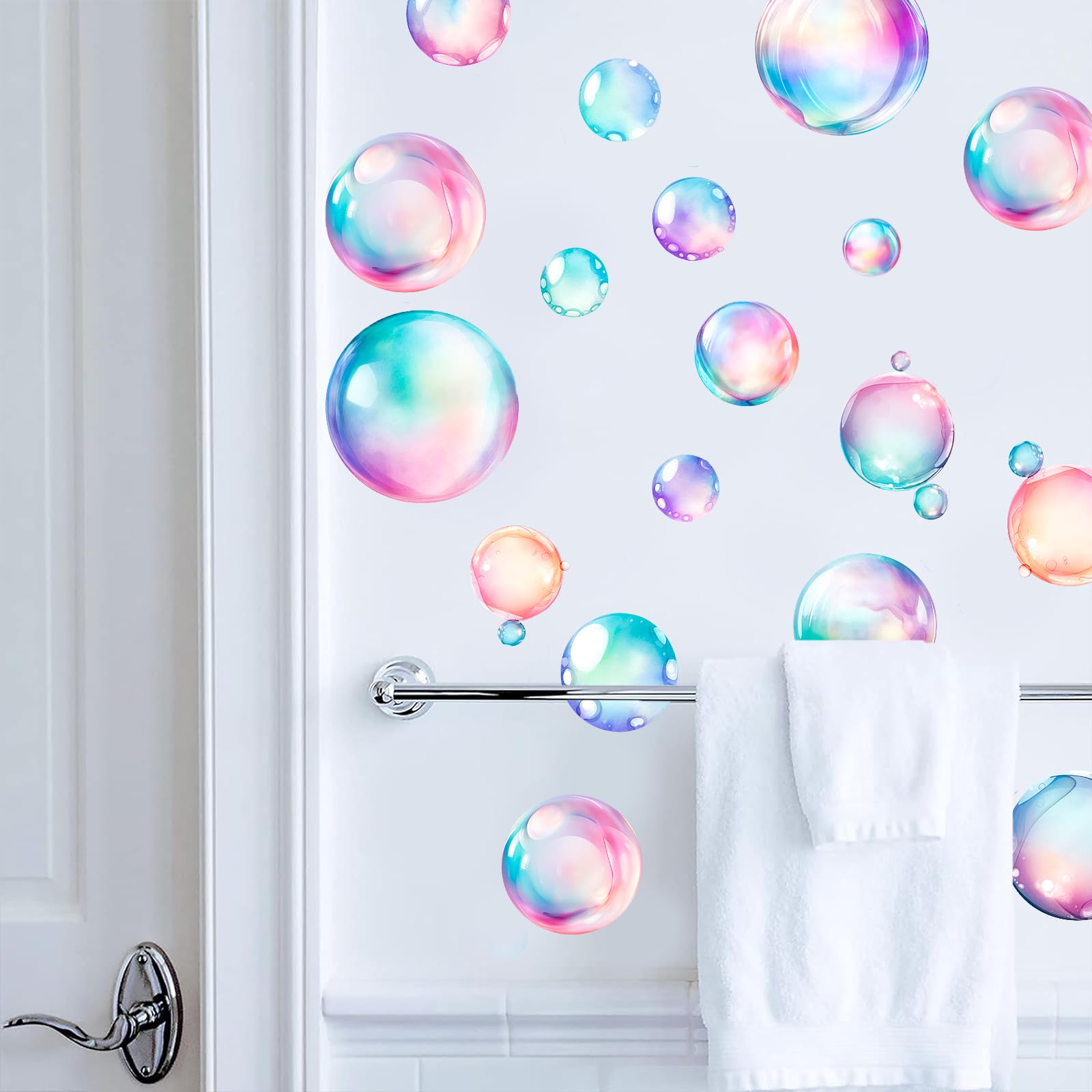 Amazon.com: Soap Bubbles Decals,132-Set Colorful Bubble Stickers ...