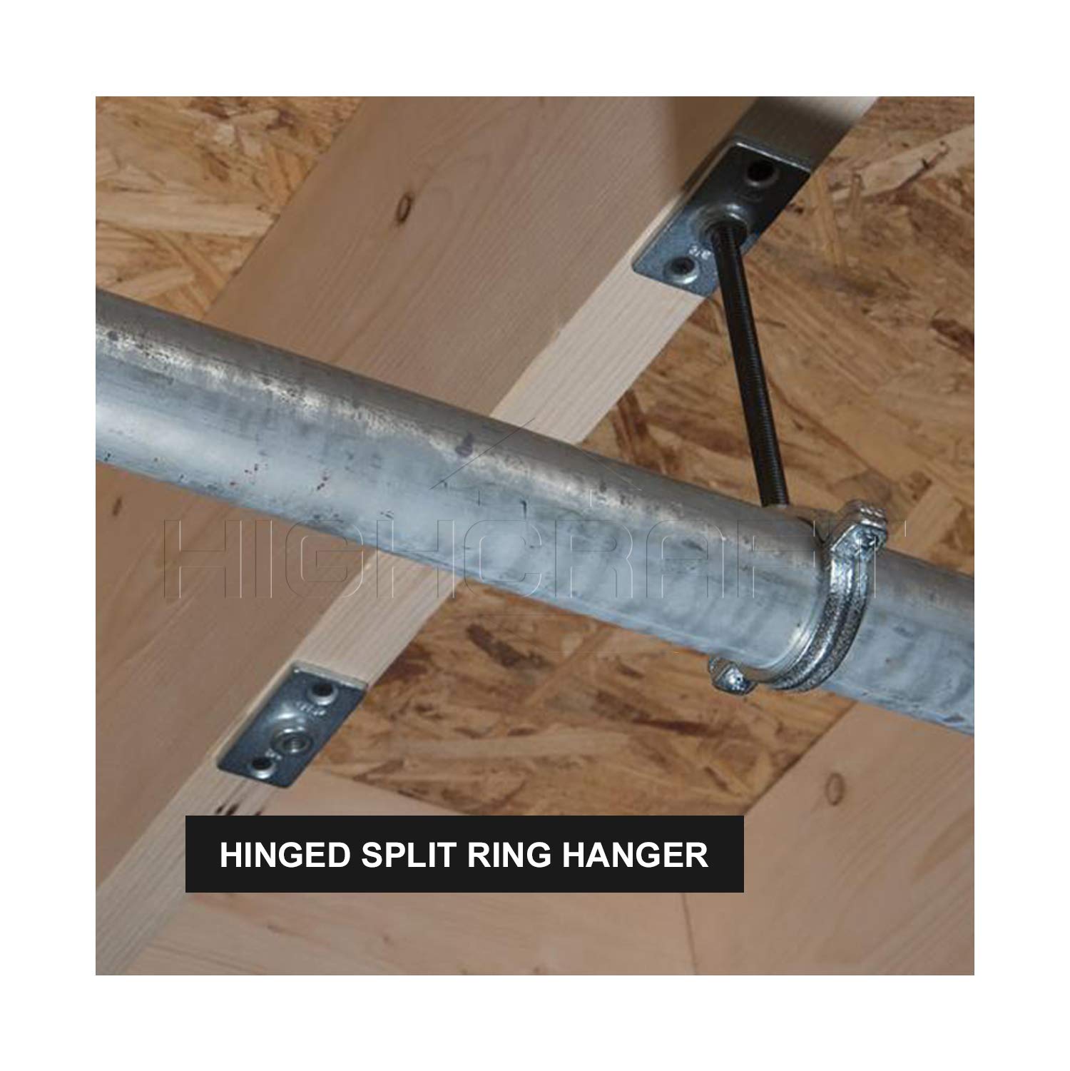 Snapklik.com : HIGHCRAFT HINGG-34-10 Industrial Decor Hinged Split Ring Pipe Hanger 3/4 In ...
