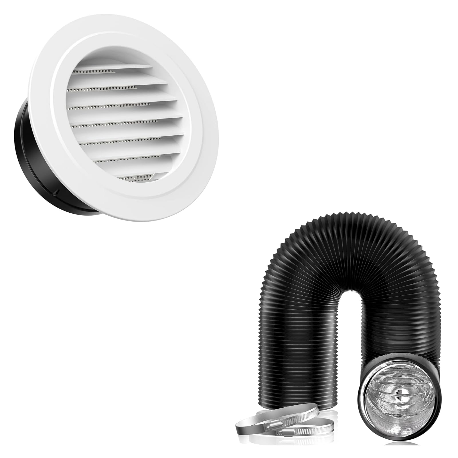 Hon&Guan 5 inch soffit vent round vent and 5 inch 32 FT Long Air ...