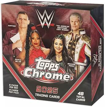 Amazon.com: 2025 Topps WWE Chrome Wrestling Trading Card Mega Box ...
