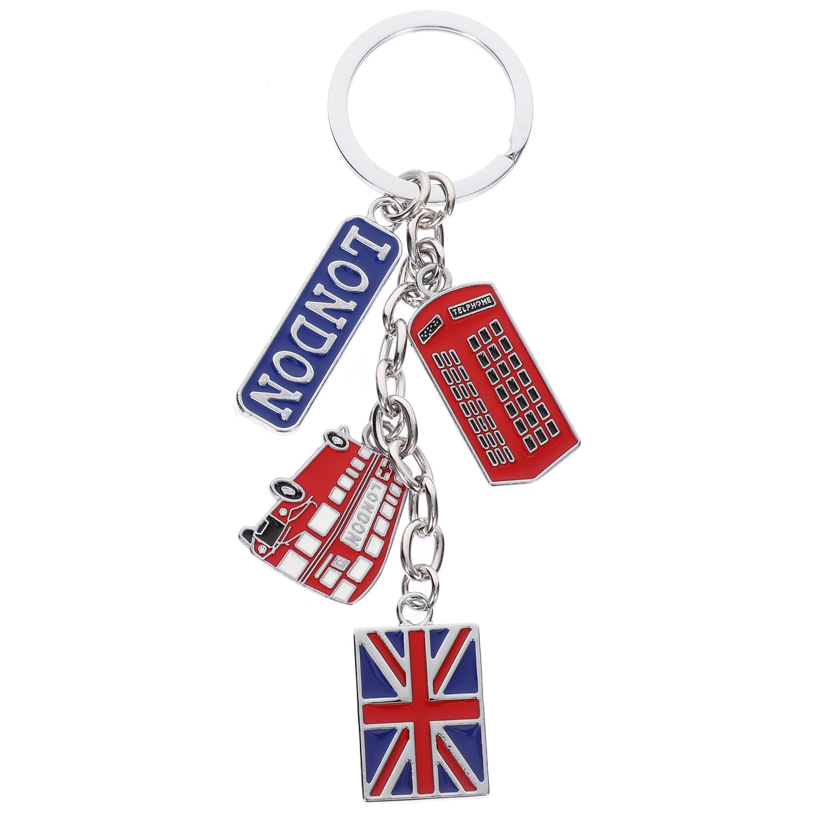 PRETYZOOM London Keychains Metal Union Jack Flag Keychain UK Souvenir ...
