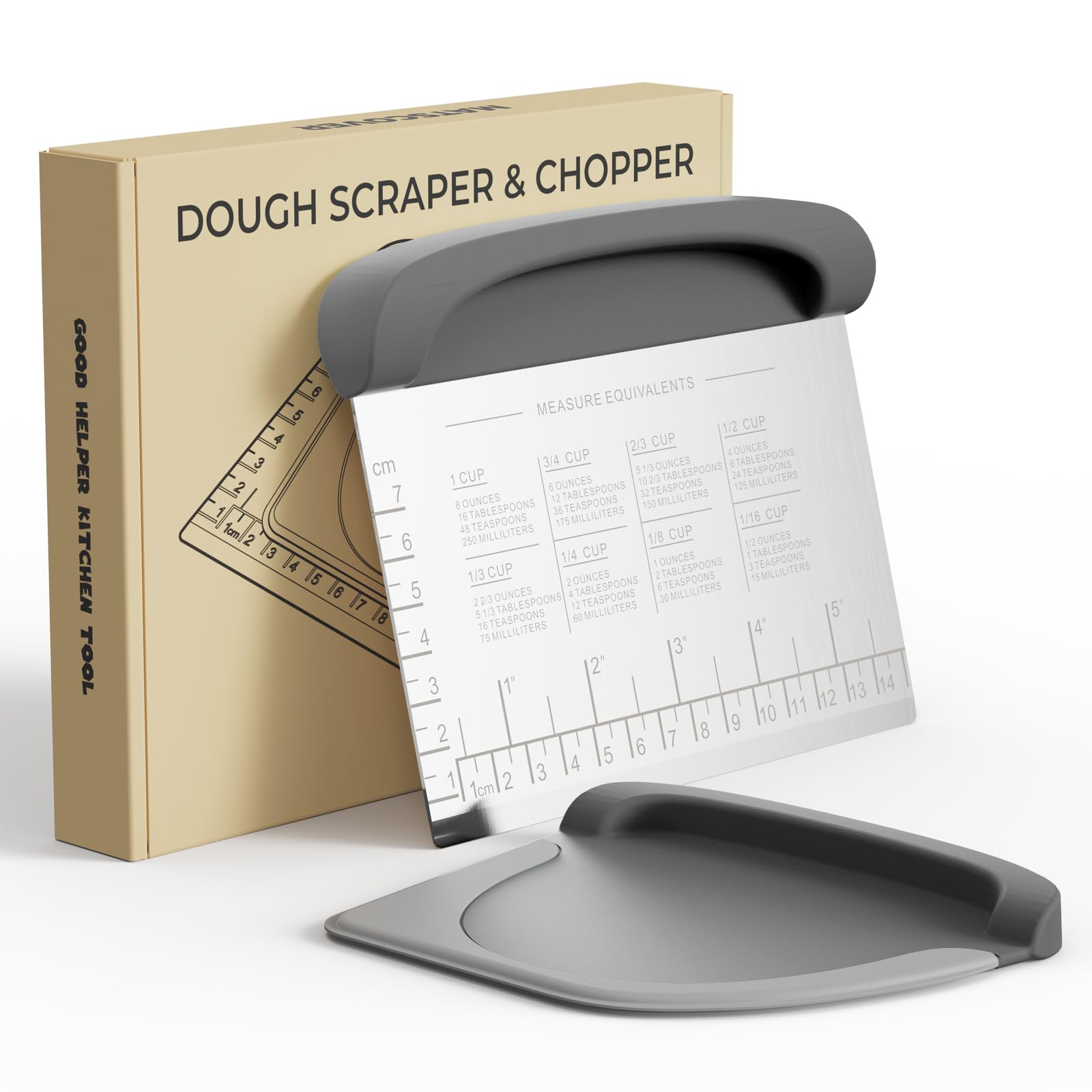 Amazon.com: Bench Scraper Dough Cutter Tool - Bowl Pastry Scraper for ...