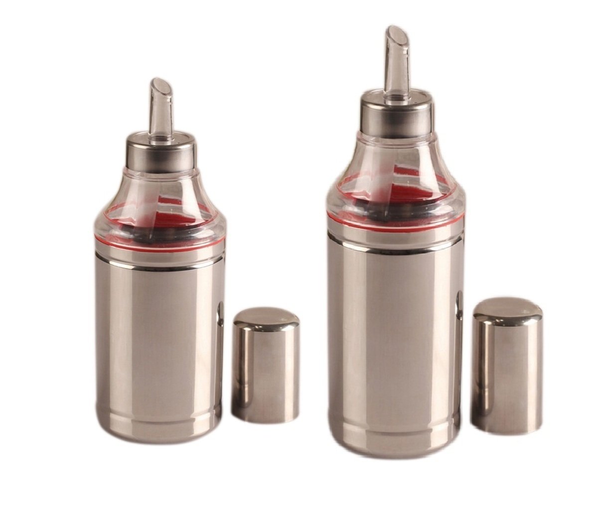 Dynore Stainless Steel Set of 2 Oil Dropper/Dispenser- 500 ml and 750 ...
