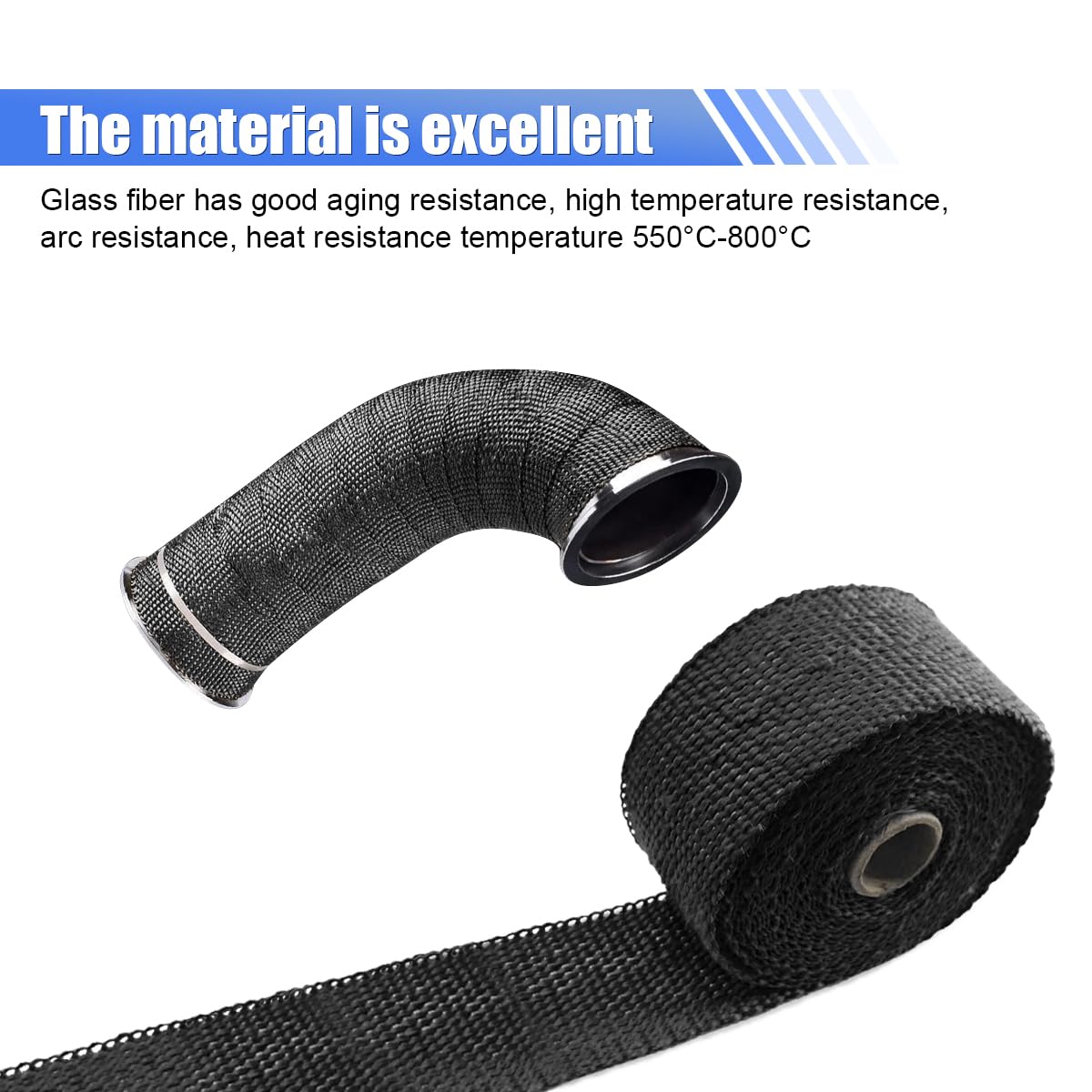 Snapklik.com : 2" X 16 Ft Motorcycle Exhaust Heat Wrap Roll, Exhaust ...