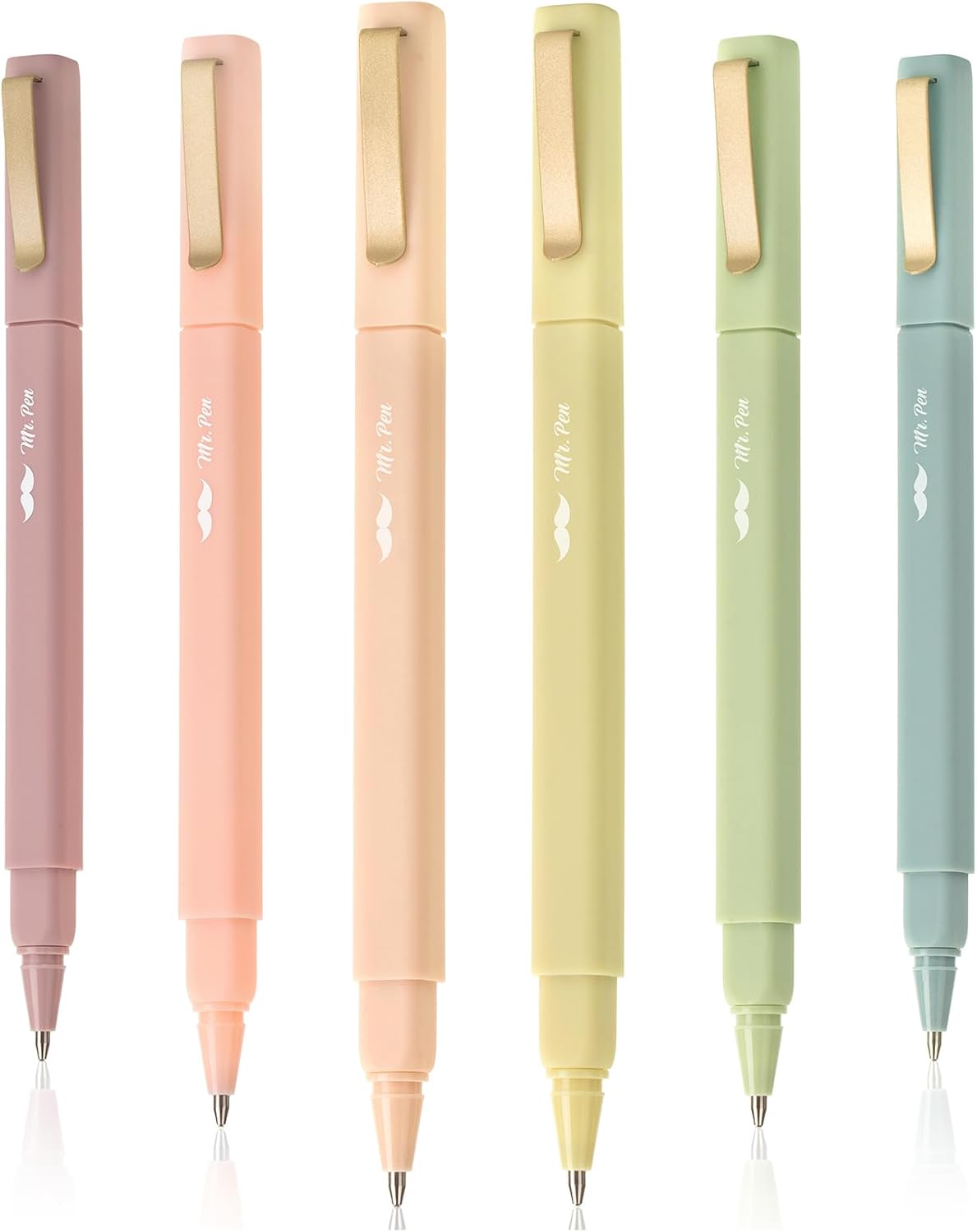 Amazon.com : Mr. Pen- Aesthetic Pens, 6 Pack, Black Ink, Fast Dry, No ...