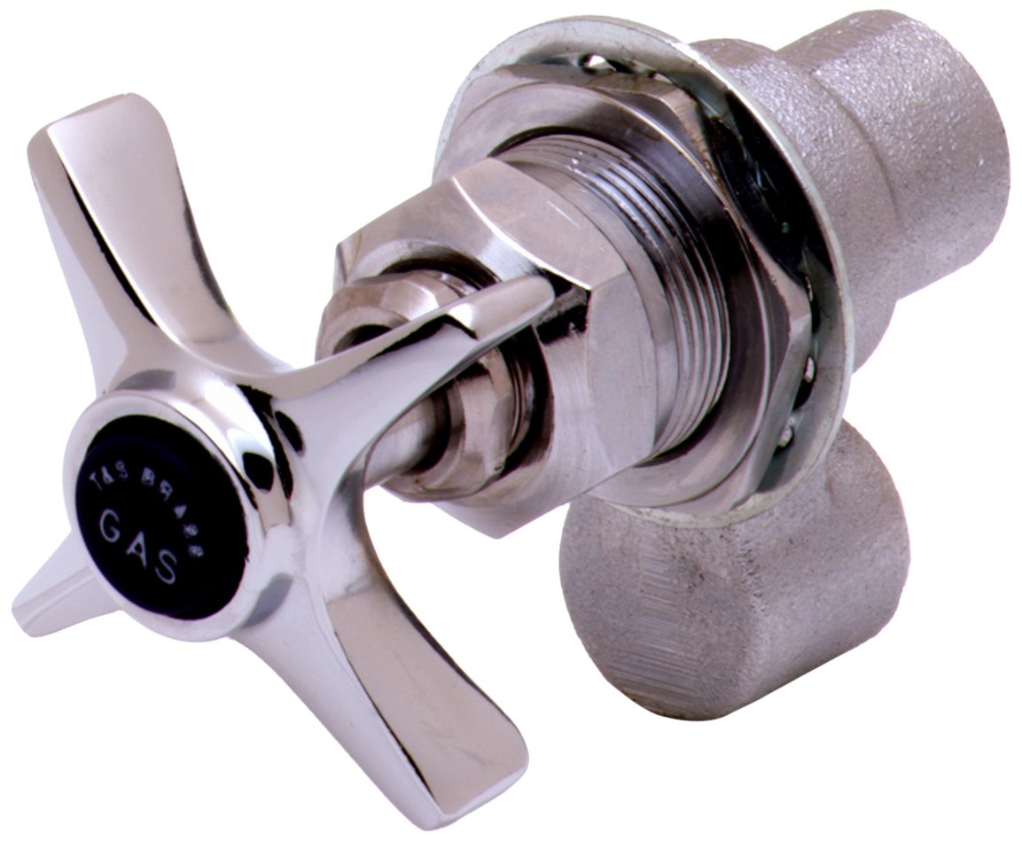 T&S Brass BL-4705-01 Lab Fume Hood Valve for Gases, 4-Arm Handle, 3/8 ...