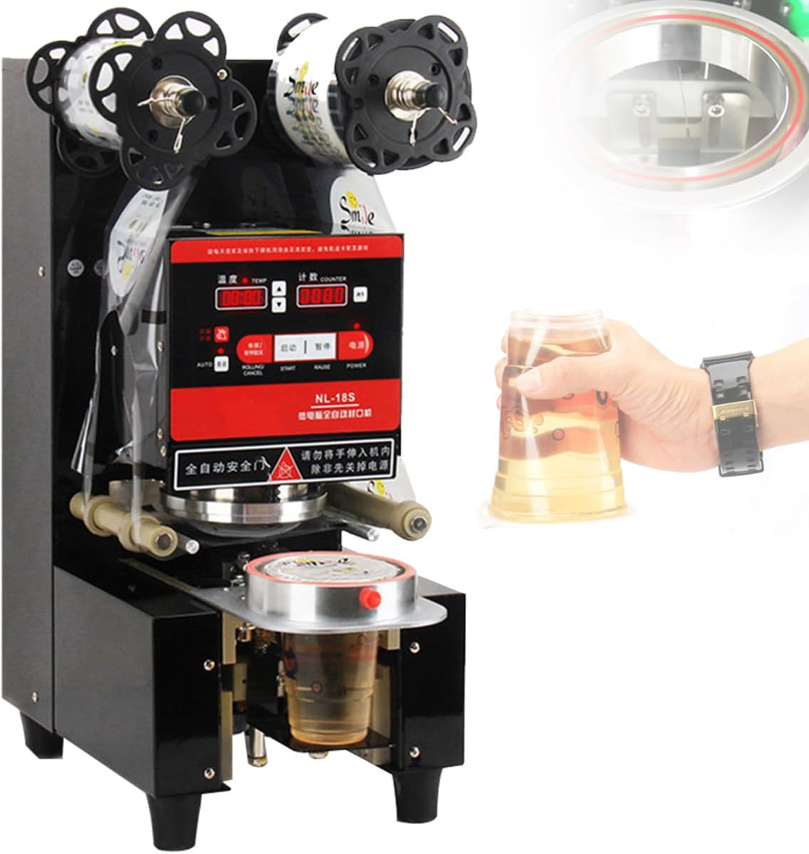 Amazon.com: YDBMY Commercial Automatic Cup Sealing Machine, Milk Tea ...