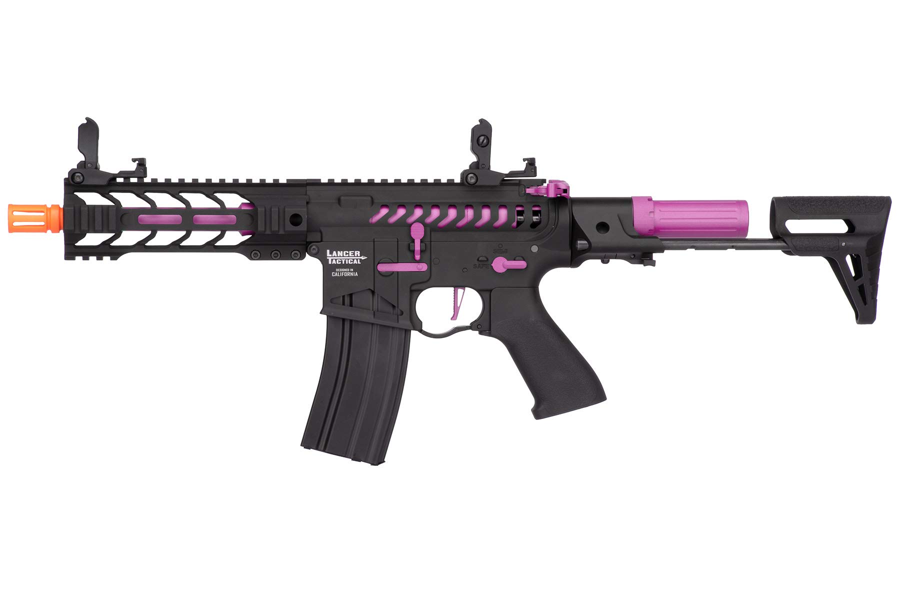 Airsoft Ar Lancer Tactical Enforcer BATTLE HAWK 4" PDW Skeleton AEG ...