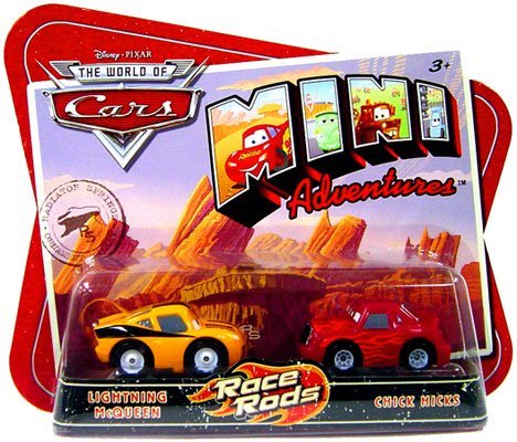Disney Cars Mini Adventures Race Rods Lightning McQueen and Chick Hicks ...