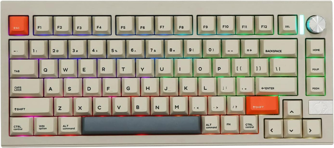 EPOMAKER CIDOO V75 PRO VIA Programmable Mechanical Keyboard, 81 Keys Gasket Tri-Mode Bluetooth/2 ...