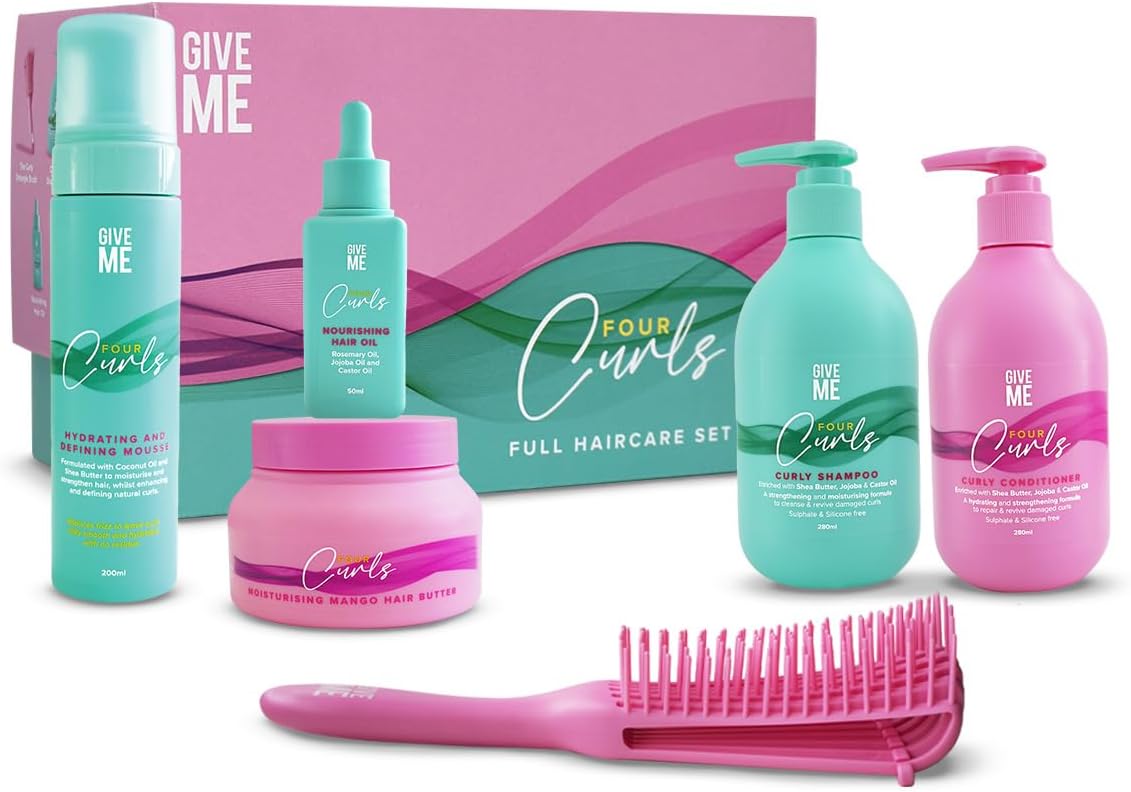 Give Me Cosmetics Four Curls Full Haircare Set, 6 Items, Shampoo and ...