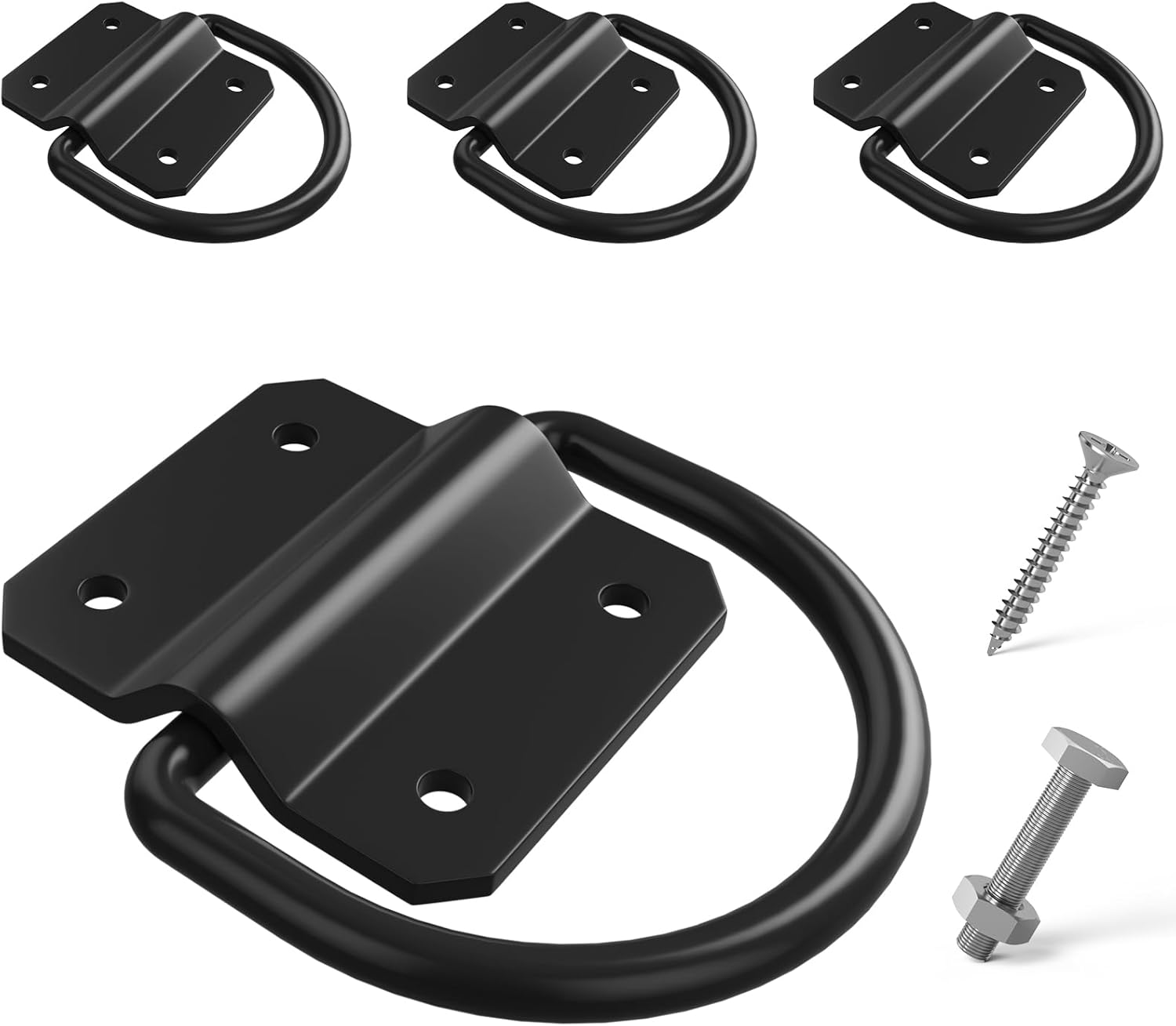 Amazon.com: KAIZONPOT Trailer Tie Down Anchor Hooks, 4 PCS Heavy Duty D Rings 4500lbs Breaking ...