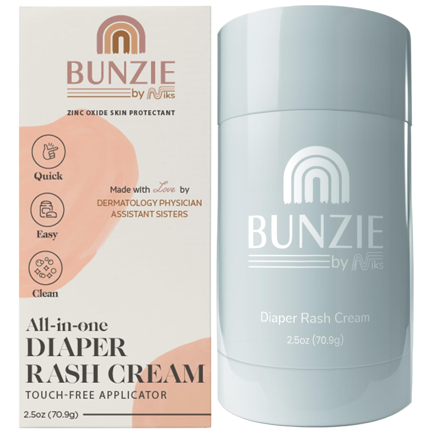 Amazon.com: Bunzie Touch-Free Diaper Rash Cream with Applicator - Butt ...