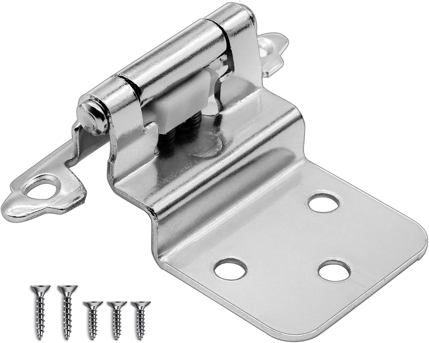 4 Pack 2 Pairs 3/8" Inset Kitchen Cabinet Hinges - Brushed Nickel Semi ...