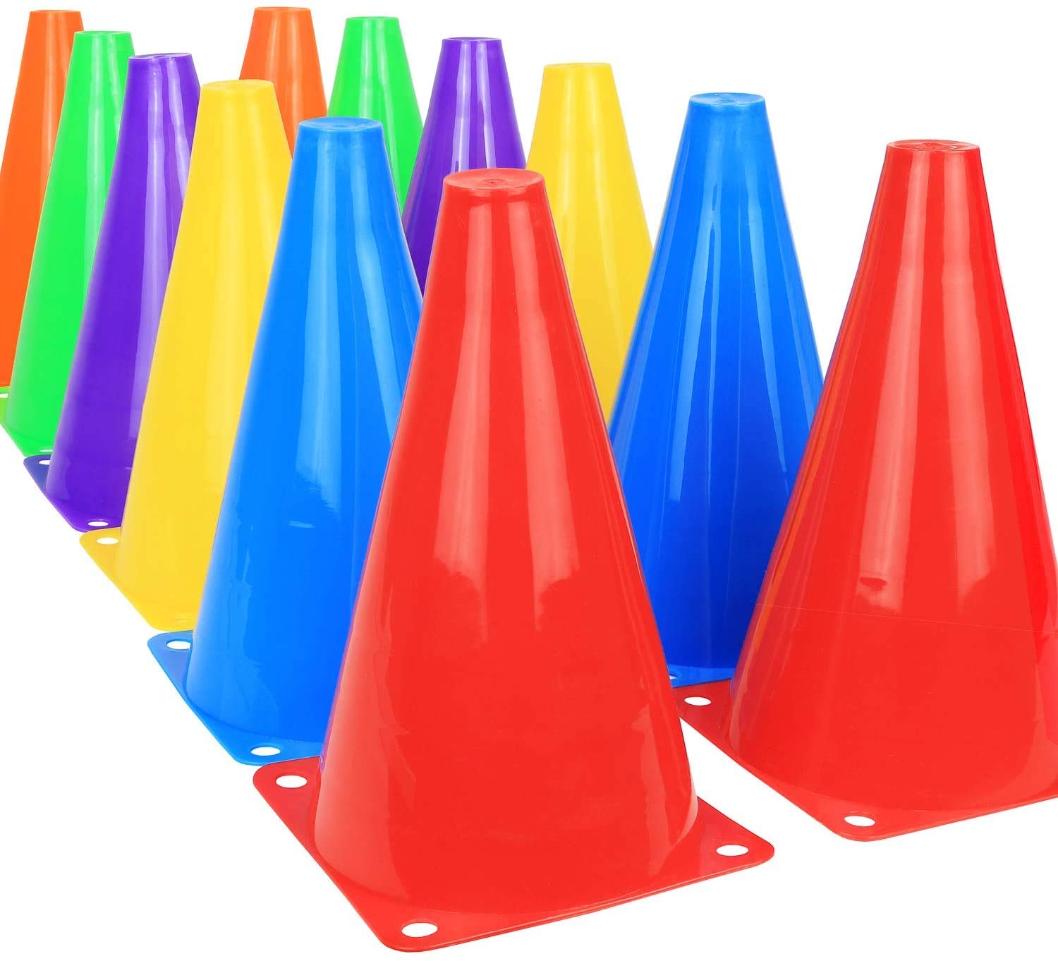 Traffic Cones 12 Pack Soccer Football Basketball Training Cones Outdoor ...